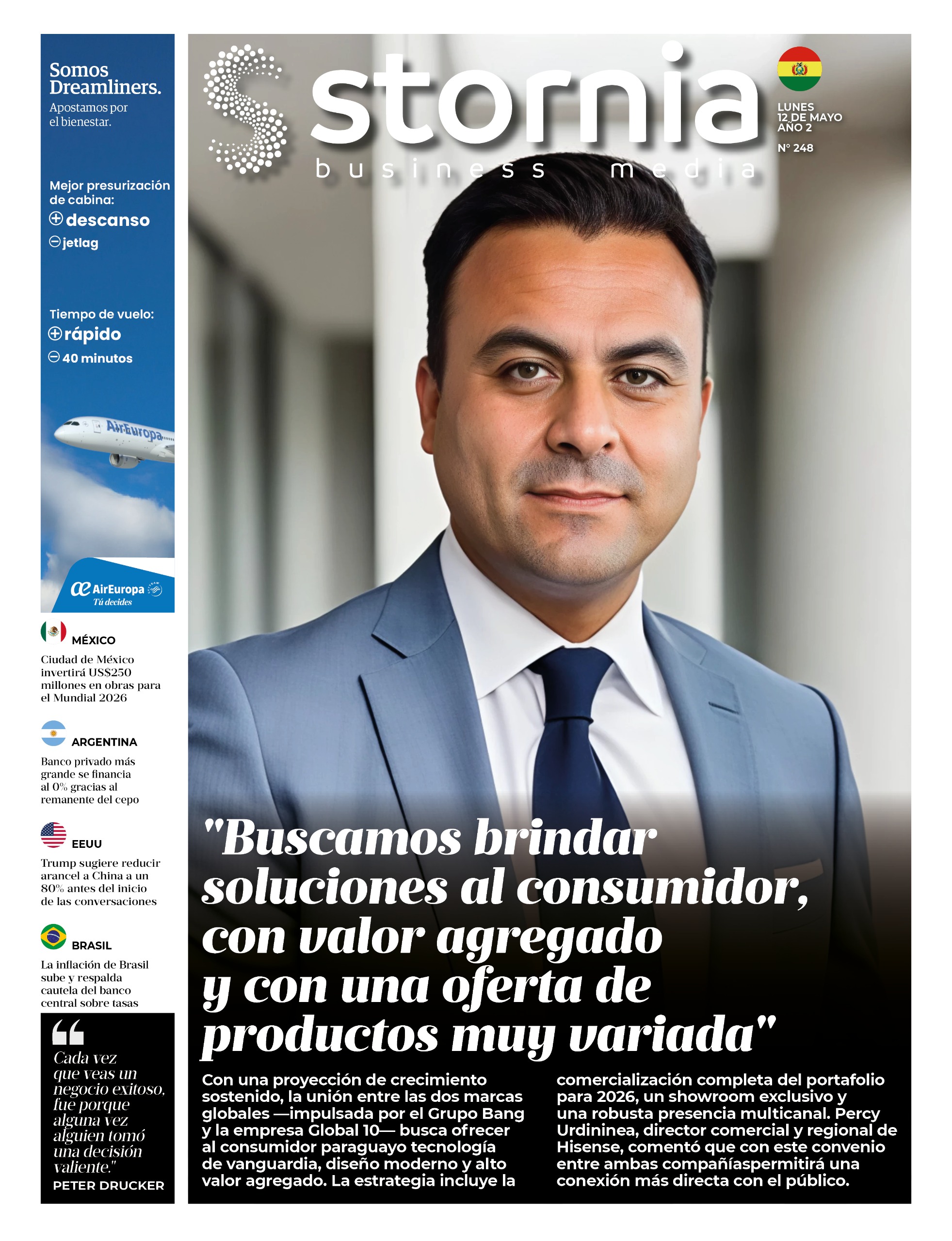 Bolivia. Portada Percy Urdininea - Stornia